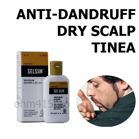 Selsun Shampoo Anti Dandruff Tinea Versicolor Selenium Sulfide 2 5 30 Ml Selsun