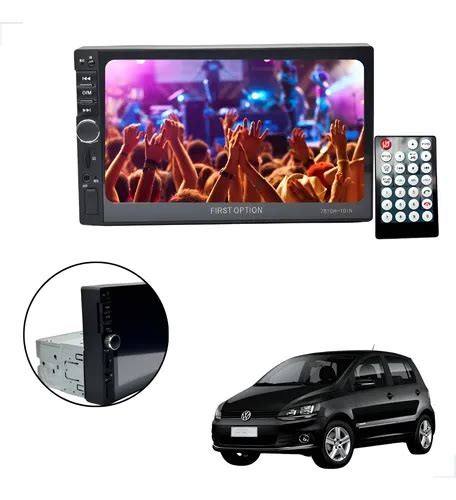 Central Multimídia Mp5 1 Din 7 Polegadas Fox 2009 2010 2011 Preto