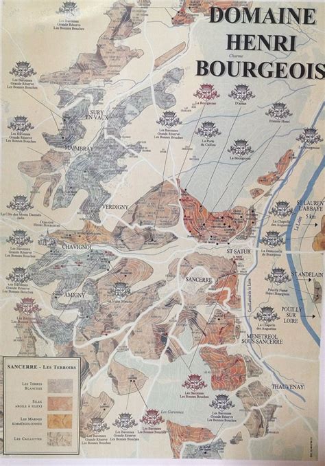 Courtesy Of Domaine Henri Bourgeois Wine Map Detailed Map Map