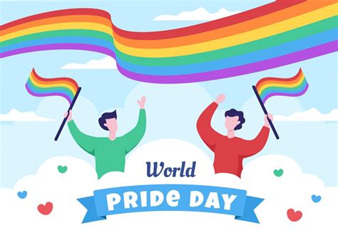 Happy Pride Month Day With Lgbt Rainbow And Transgender Flag To Parade Against Violence