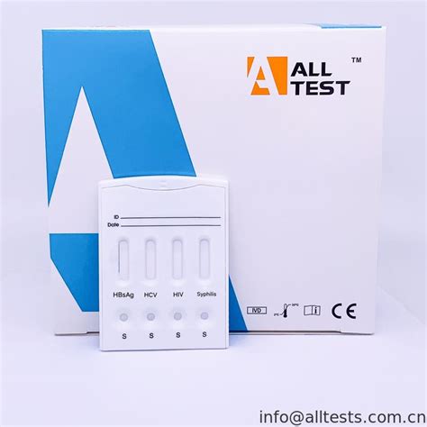 Lateral Flow Immunochromatographic Assays Hbsaghcvhiv Syphilis Combo