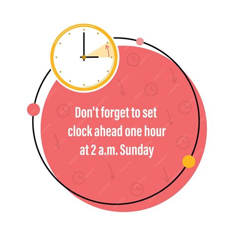Premium Vector Move The Hand To Winter Time One Hour Back