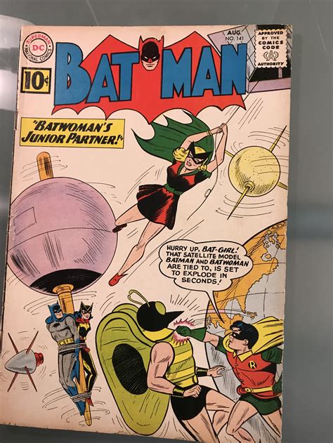 Batman 141 Dc Comics Aug 1961 Fn Early Batwoman And Batgirl Bondage Cover Comic Books