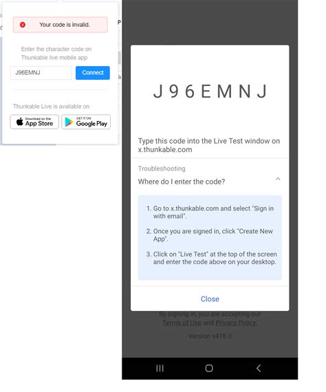 Solved Invalid For Live Test Questions About Thunkable Community