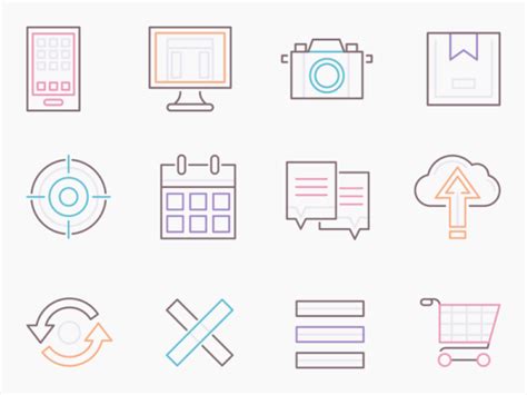 60 Interface Icon Set Flat Icons