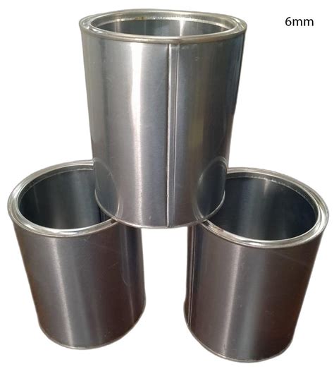 Liquid And Solid 6mm Cylindrical Tin Container For Material Handling