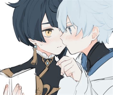 Xingqiu And Chongyun Genshin Impact Drawn By Hnnoo Danbooru