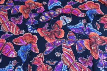 Butterflies Vintage Print Cotton Flannel Fabric