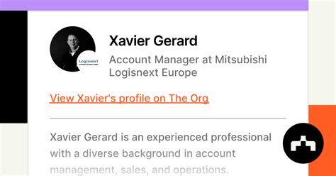 Xavier Gerard Account Manager At Mitsubishi Logisnext Europe The Org
