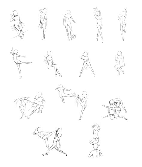 Female Action Poses For Drawing
