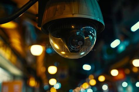 Surveillance Camera Close Up On Urban Street Generative Ai Stock Illustration Illustration Of