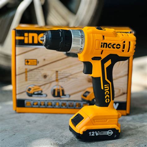 Máy khoan pin 12V kèm 2 pin 1 sạc và túi xách INGCO CDLI1222 - Đồ nghề ...