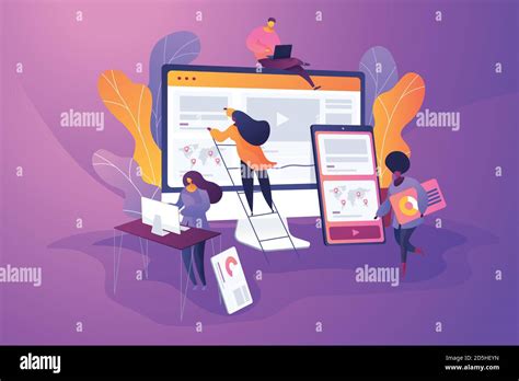 Web Design Development Concept Vector Illustration Stock Vector Image And Art Alamy
