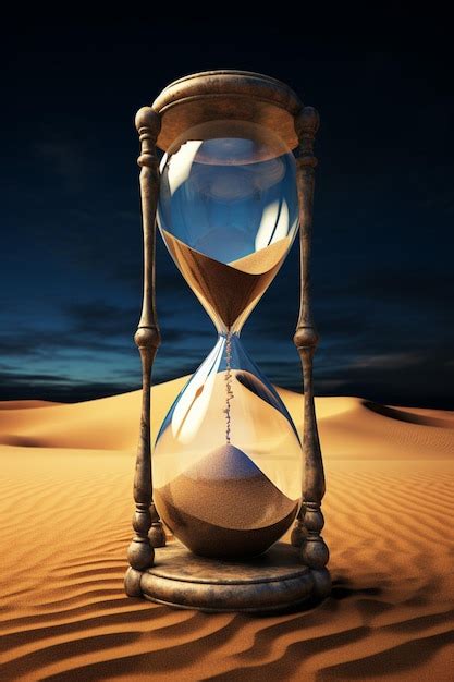 A 3d Visualization Of An Hourglass With Water Instead Of Sand Premium