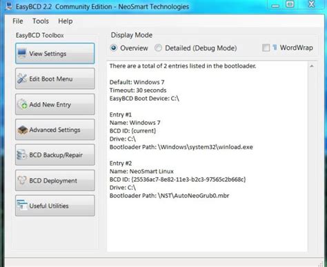 can easybcd enable dual boot of win7 opensuse across two ssds