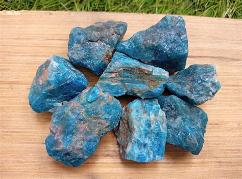 Natural Raw Apatite Rough Apatite Crystal Blue Apatite Etsy