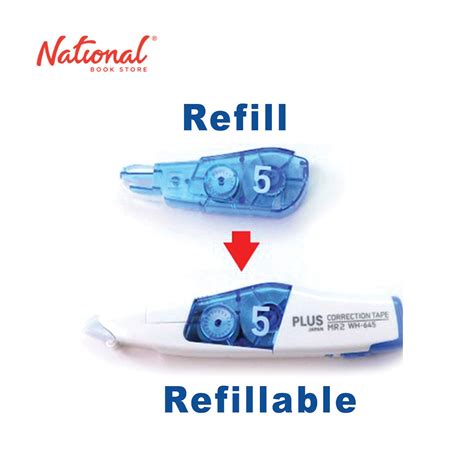 Plus Correction Tape Refill 5mmx6m Blue 2s Wh 645r School And Office