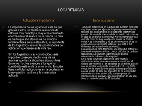 Aplicación E Importancia De Las Funciones Exponecialeslogaritmicas