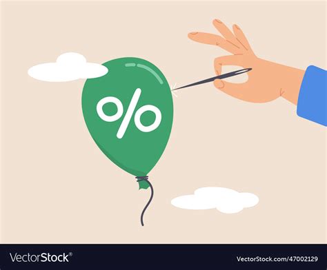 Fed Or Central Bank Monetary Policy To Cut Vector Image