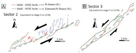 Surface Fault Geometry In Sectors 2 A And 3 B In Comparison With Download Scientific