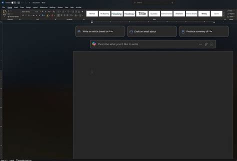 Windows 11 First Look At Copilot Ai Powered Word Ui For Microsoft 365