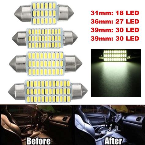Buy C3W LED 31/36/39/41mm 3014 Car Interior Roof Lighting Reading ...