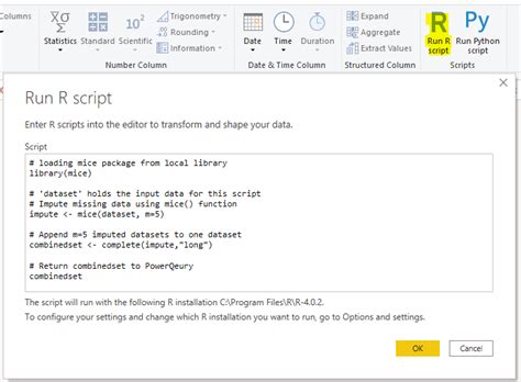 handling missing data in power bi using r data insights de microsoft