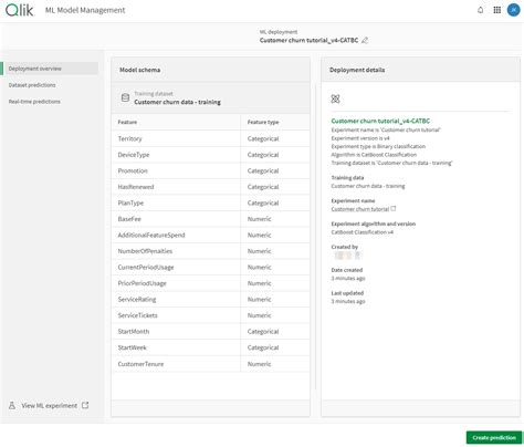 Ml 模型管理 Qlik Cloud 說明