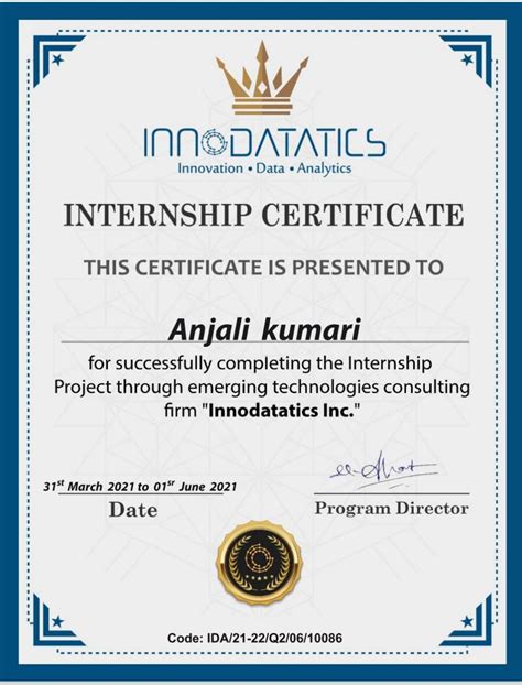 Anjali Kumari On Linkedin Internship