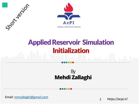applied reservoir simulation initialization pdf chemistry science