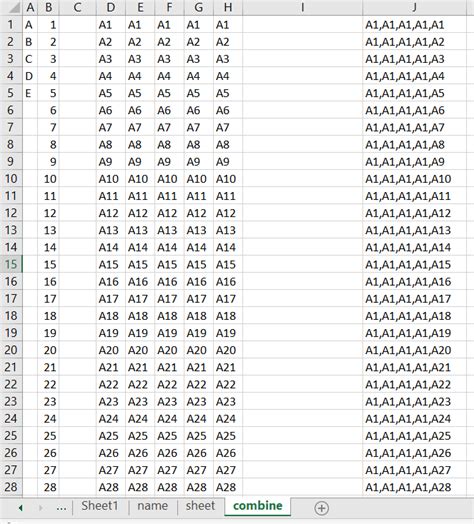 Excel Show Combinations That Exceed The Number Of Rows In A Column