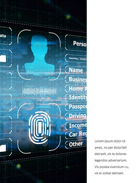 Biometric Recognition Powerpoint Template Cyan Biometric Deck