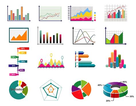 Premium Vector Statistic Diagram Chart Colorful Diagram Chart Graph
