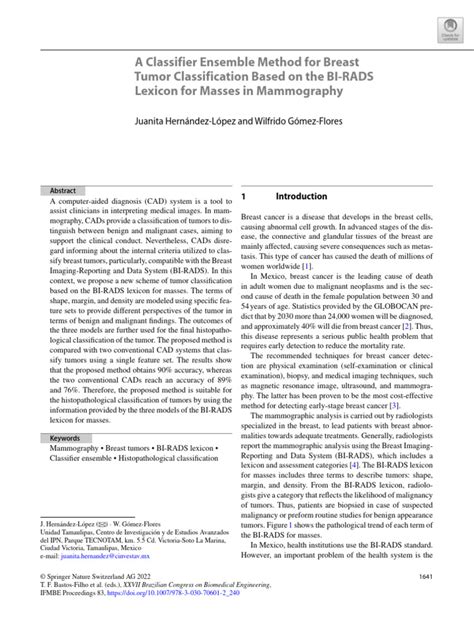 2020 A Classifier Ensemble Method For Breast Tumor Classification Based