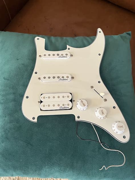 Tradition Loaded Strat Pickguard White Reverb
