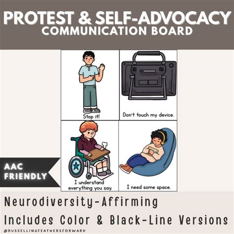Aac Protest Communication Board Self Advocacy Visual Support For Aac