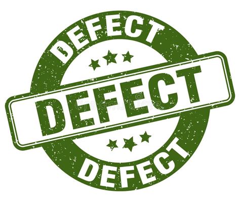 Defect Stamp Defect Label Round Grunge Sign Stock Vector