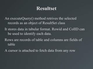 JDBC Presentation With JAVA Code Examples Pdf