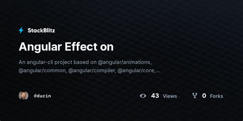 Angular Effect On Stackblitz