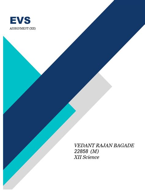 Final Evs Asssigment Cover Page Pdf