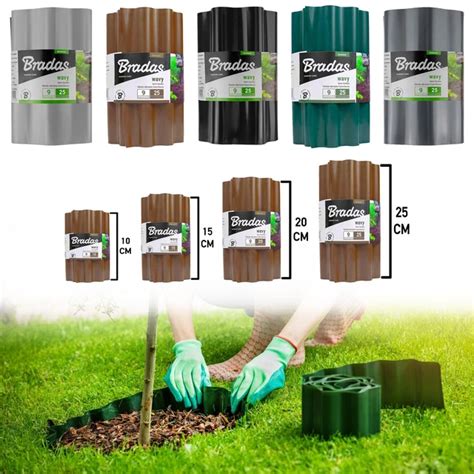 Garden Lawn Edging Wall Border Fence Seperator Driveway Path 9m