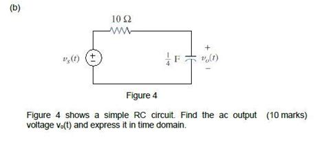Solved B Figure 4 Shows A Simple Rc Circuit Find The Ac