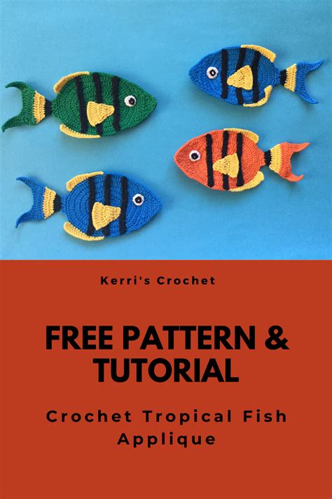 Crochet Tropical Fish Pattern Crochet Applique Patterns Free Crochet