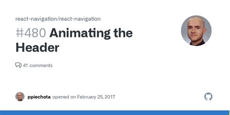 animating the header · issue 480 · react navigation react navigation