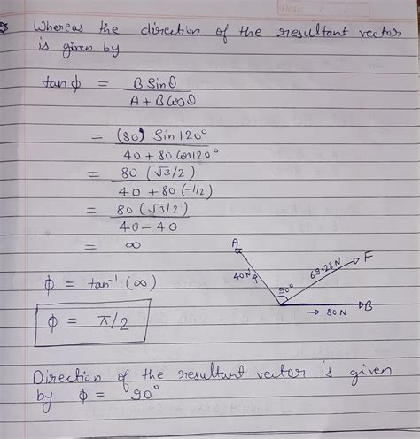 [solved] 8 Two Forces Of 40n And 80n Act At An Angle Of 120 To Each Other Course Hero