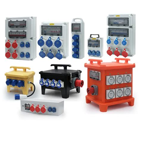 Electrical Power Plastic Distribution Box Black Rack Electrical