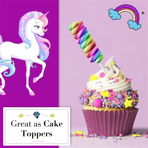 Unicorn Candy Swirl Lollipops Individually Wrapped 20pk