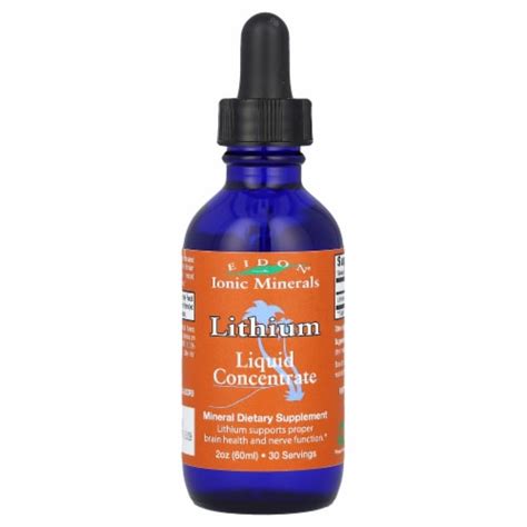 Eidon Ionic Minerals Lithium Liquid Concentrate 2 Oz 60 Ml 2 Oz