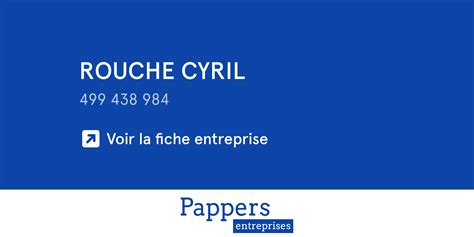 Société Rouche Cyril Chiffre Daffaires Statuts Extrait Dimmatriculation