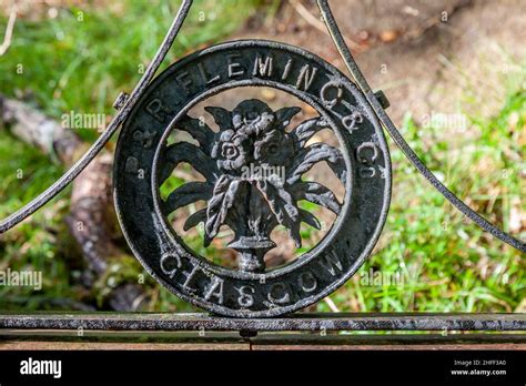 The Crest Of Pandr Fleming Glasgow Seen On A Manual Roller Loch Katrine Trossachs Scotland